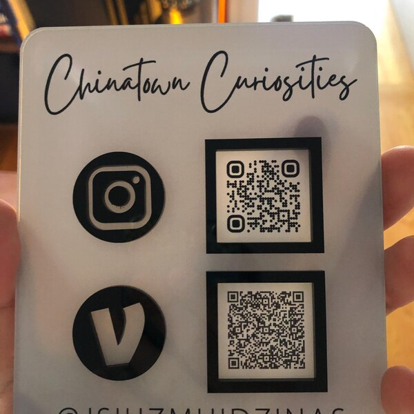 Virtual Tip Jar Sign Mini QR Code Sign Feeling Tipsy Frosted Acrylic - Etsy