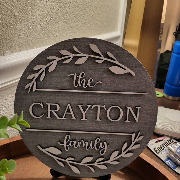 Last Name Sign, Entry Table Sign, House Warming Gift, Family Name Sign ...