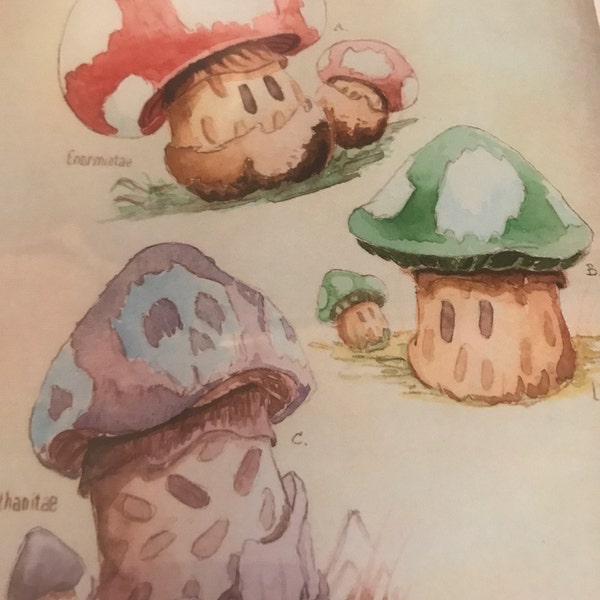 SET of 3 - Super Mario Botanical Illustration 8.5" X 11" Art Prints ...