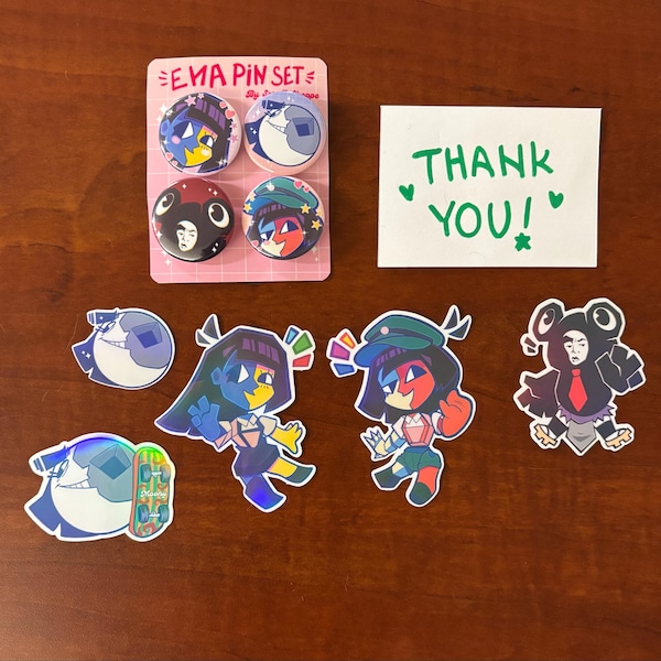 ENA & Friends 1.25in Pinback Button 4pc Set - Etsy