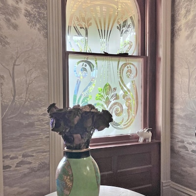 Large Custom Arched Vinyl Wedding Mirror Decal / Initials Name Label ...