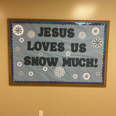 We Are Hooked on Jesus Christian Bulletin Board Set Christian Classroom ...