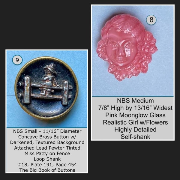 CHOICE of ONE NBS Small Enamel Button Antique or Vintage - Etsy