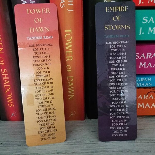 TOG Tandem Read Bookmark | Empire of Storms Bookmark | Tower of Dawn ...