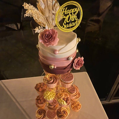 Personalised Birthday Cake Topper Circle Design Cake Topper - Etsy