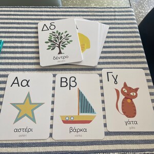 Greek Alphabet Flash Cards - Etsy Australia
