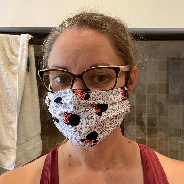ADJUSTABLE Minnie Mouse Face Mask Kids Women Men Teen - Etsy