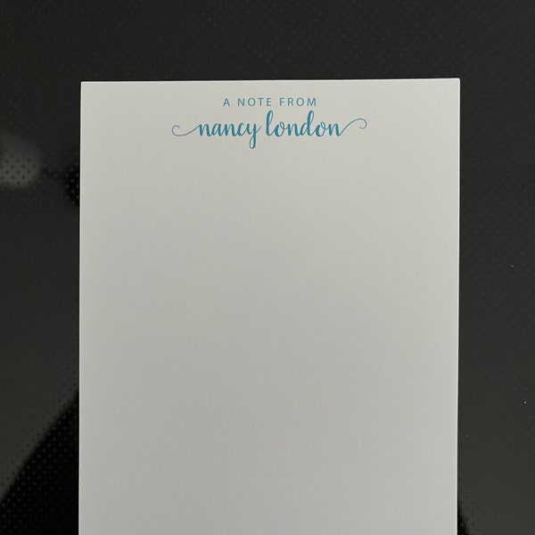 Personalized Notepad, A Note From Elegant Script Notepad, Calligraphy ...