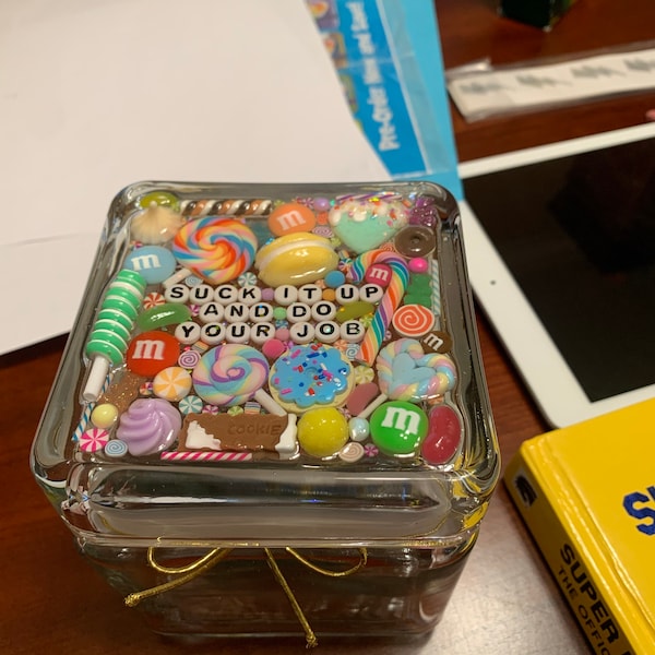 Custom Boss Candy, Coworker Gift, Custom Candy Jar, OOAK Gifts, Manager ...