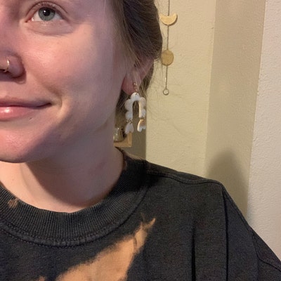 Checkerboard Translucent Tulip Drop/dangle Polymer Clay - Etsy