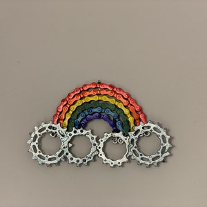 Upcycled Bike Chain Heart Keychain - Etsy