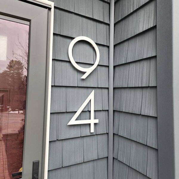 Modern Aluminum House Numbers Metal House Numbers Painted Aluminum ...