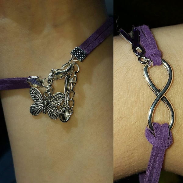 Purple Awareness Bracelet, Fibromyalgia Awareness, Chron's Awareness ...