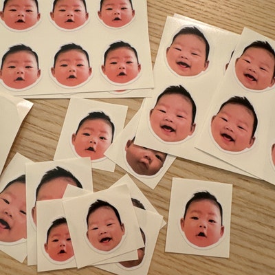 Half Body Stickers Face Custom Cutout Photo Stickers Personalized Name ...