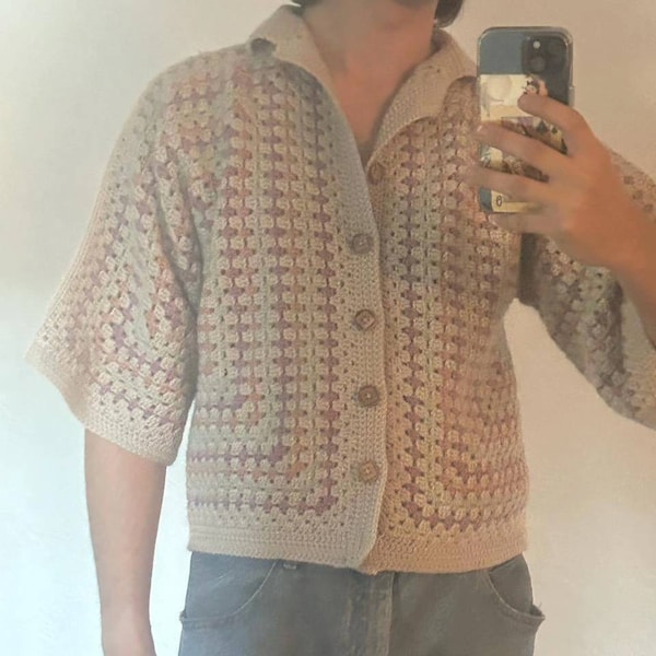 Crochet Polo Shirt Pattern - Crochet Polo Sweater Pattern - Polo NERINA ...