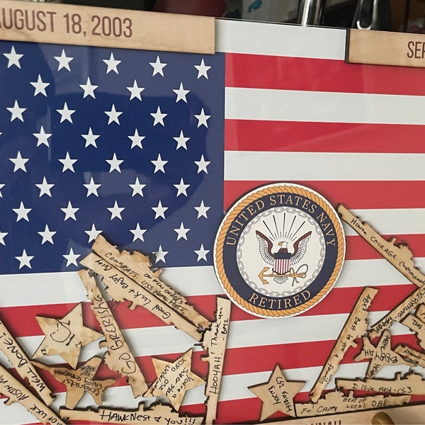 Personalized Guest Book/flag/navy/army/air Force/military/armed Forces ...