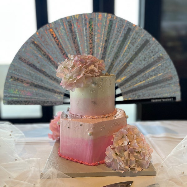 The Chameleon Shattered Glass Hand Fan / Cyberpunk / Futuristic ...