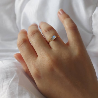 Pressed Flower Ring Cottagecore Floral Ring 14K Gold Filled Ring ...