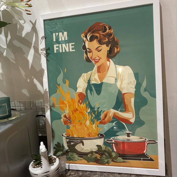 Retro Dinner Table Food Print, Vintage Mediterranean Food Poster ...