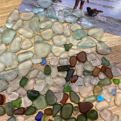 Aqua Marine Sea Glass 10mm-25mm From Kent, UK Beaches Assorted Sizes 50 ...