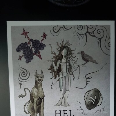 Hel Icon Goddess & Deity Watercolor Illustration - Etsy