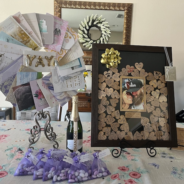 Guest Book Drop Box Frame With Photo Opening, Wedding, Guestbook, Frame ...