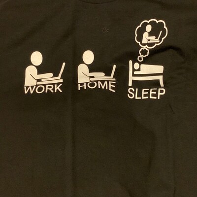 Computer Nerd T-shirt, Funny Geek Shirt, Work Home Sleep T Shirt, Funny ...
