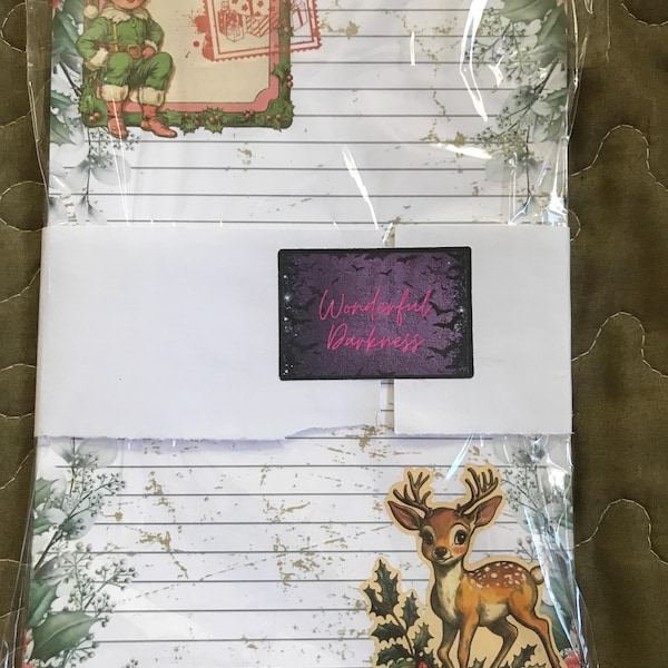 Sweet Christmas Letter Writing Paper A5 Stationery Lined/unlined Penpal ...