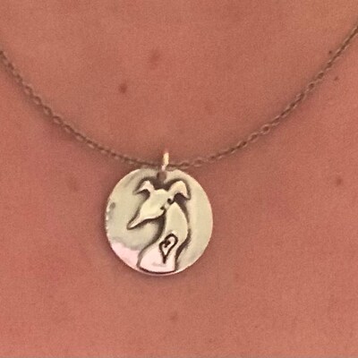 Greyhound Pendant Greyhound Jewelry Simply Love Fine Silver Whippet ...
