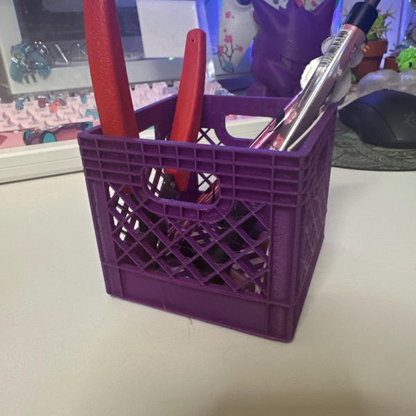 Mini Container STL File -3D Print for Office - Stackable - STL File ...