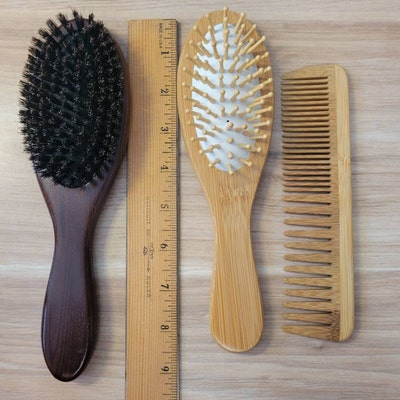 Natural Organic Bamboo Comb Set - Etsy