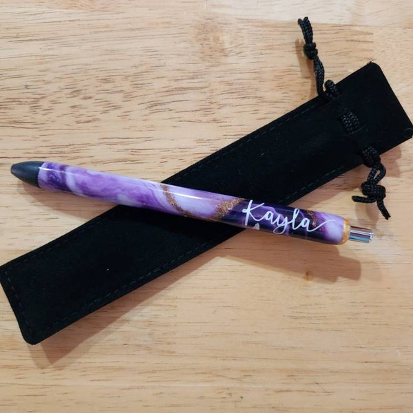 Geode Swirl Pens, Glitter and No Glitter Option, Refillable ...