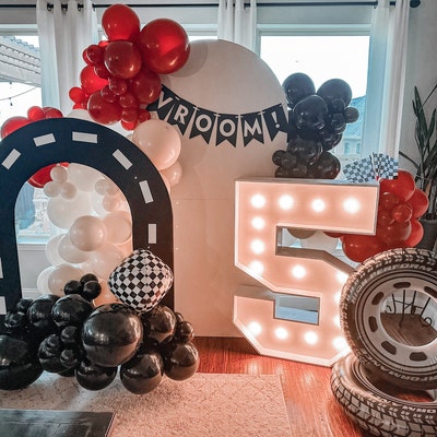 Girly Race Car Birthday Supplies Girl Vintage Race Car Birthday ...