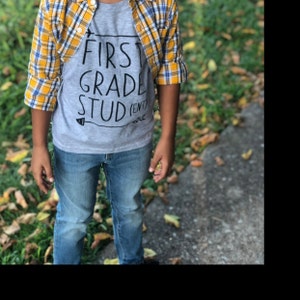 First Grade Shirt Boy T-shirt 1st Grade First Day of School Back to ...