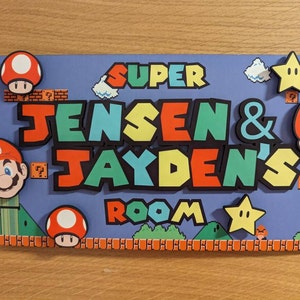 Mario Personalised Door / Room / Games Room Sign - Etsy
