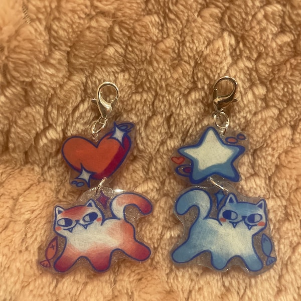 Matching Cat Keychains for Best Friends or for Couples - Cute Matching ...