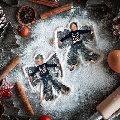 Christmas Baking Flour Angels Digital Backdrop Photography, Snow Angel ...