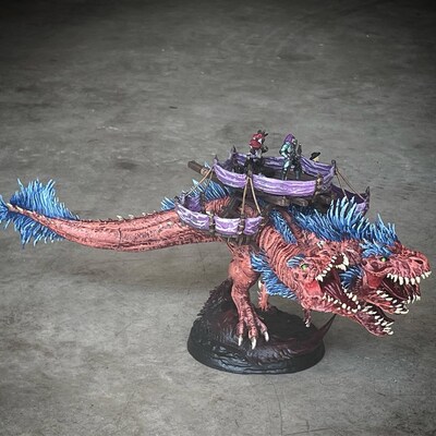 Cerberus Rex Miniature T Rex Dinosaur DND Pathfinder Tabletop RPG - Etsy