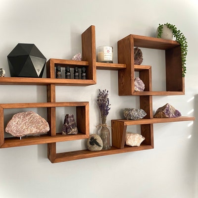 Solid Wood Display Shelf 24.5x 14. Rectangular - Etsy