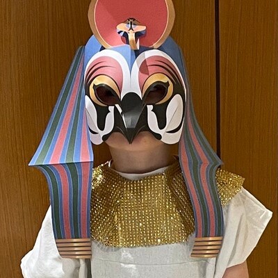 Ra Mask PRINTABLE Pattern. Egyptian God Mask. Egyptian Paper Mask ...