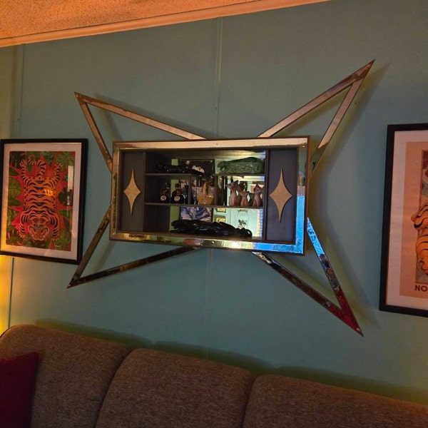Mid Century Modern Atomic Dog With Set of 4 Eames Style Starbursts 3D ...