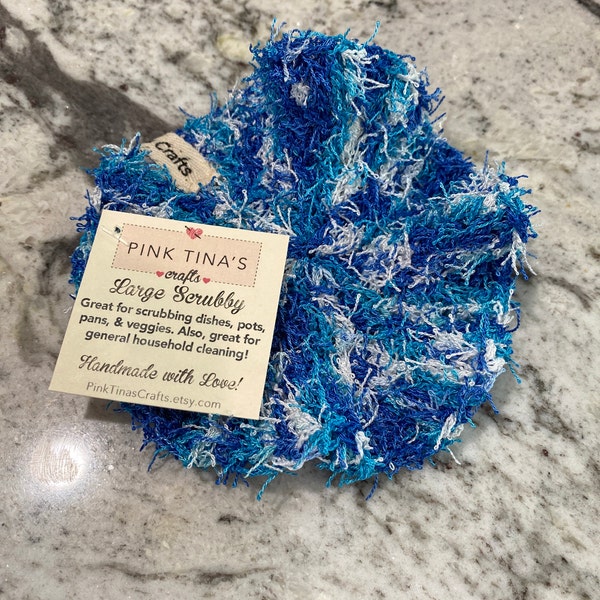 Set of 3-large Scrubbies (crocheted, Eco-friendly, Reusable, & Durable ...