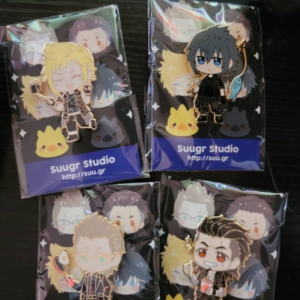 FF15 Noctis Prompto Ignis Gladiolus Hard Enamel Pin - Etsy