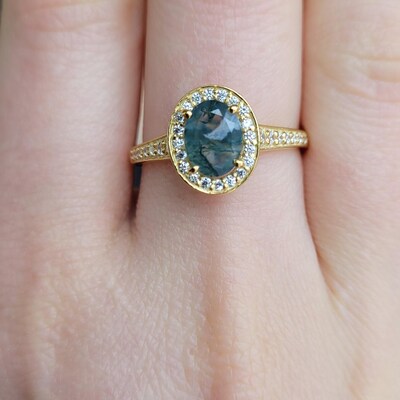 2.55cts Alexandrite Gemstone Engagement Ring, Alex Stone Ring, Bridal ...