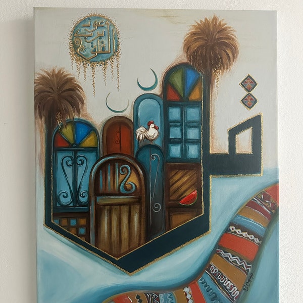 Original Iraqi Art. Three Women. Cultural and Traditional Themes ...
