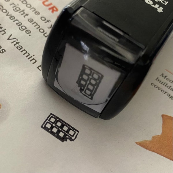 0.4" Mini Self Inking Stamp // Trodat Printy Stamps / Small Loyalty ...