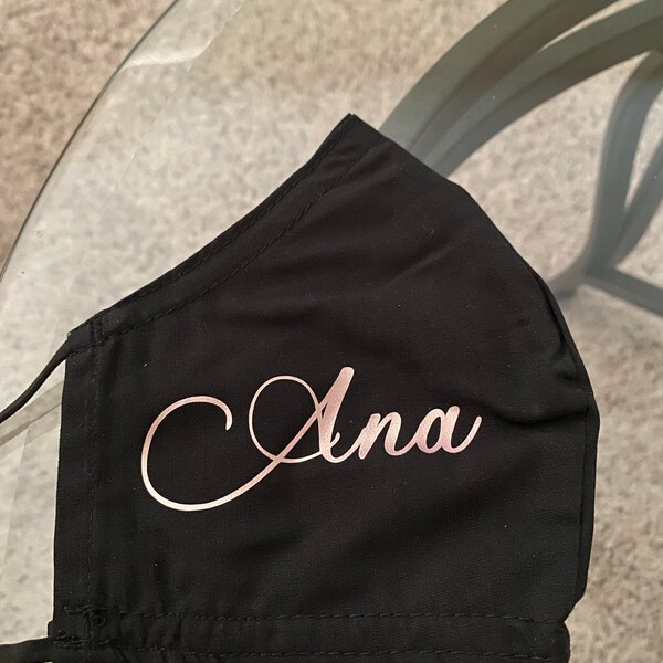 Customizable Face Mask - Custom Name / Logo Print - Personalized Face ...