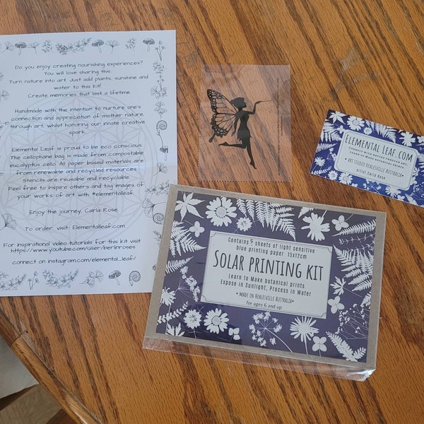 DIY Solar Printing Kit , Craft Kit , Cyanotype , Kit , Solar Printing ...