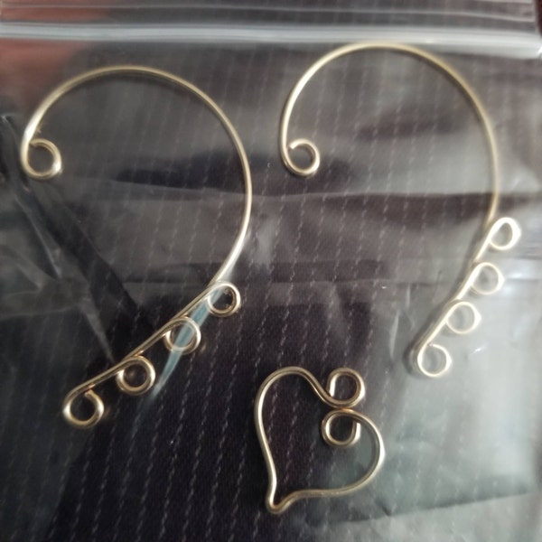 Wire Ear Wrap, Ear Cuff, Ear Jacket, Ear Climber, Ear Wrap, Beading ...