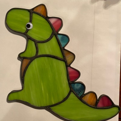 T-rex Stained Glass Pattern - Etsy